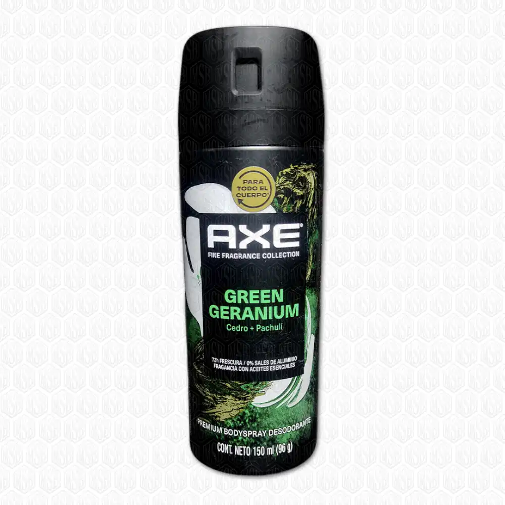Axe Green Geranium Cedro + Pachuli 150ml – Micro Store Bolivia
